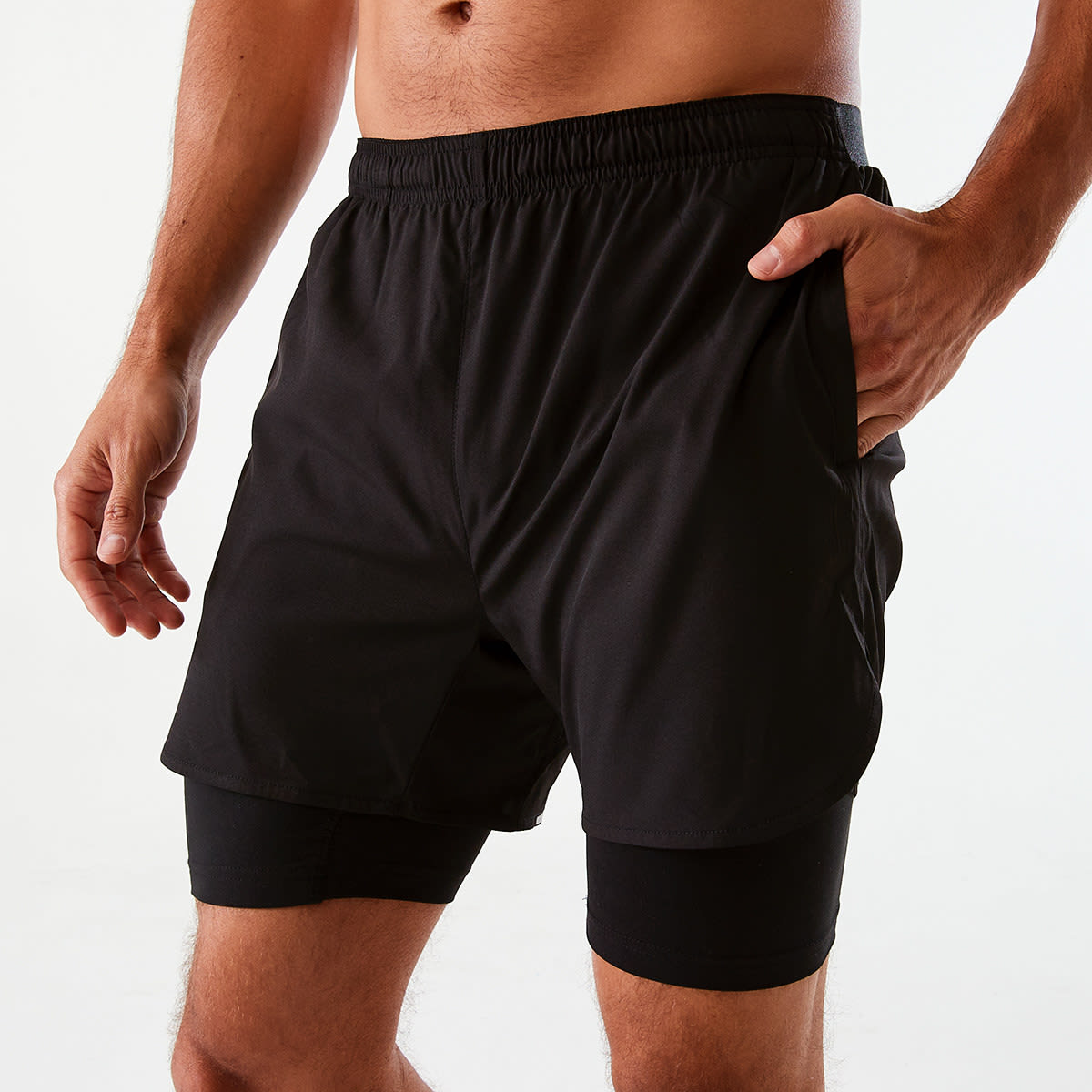 Active Mens Dual Layer Shorts - Kmart