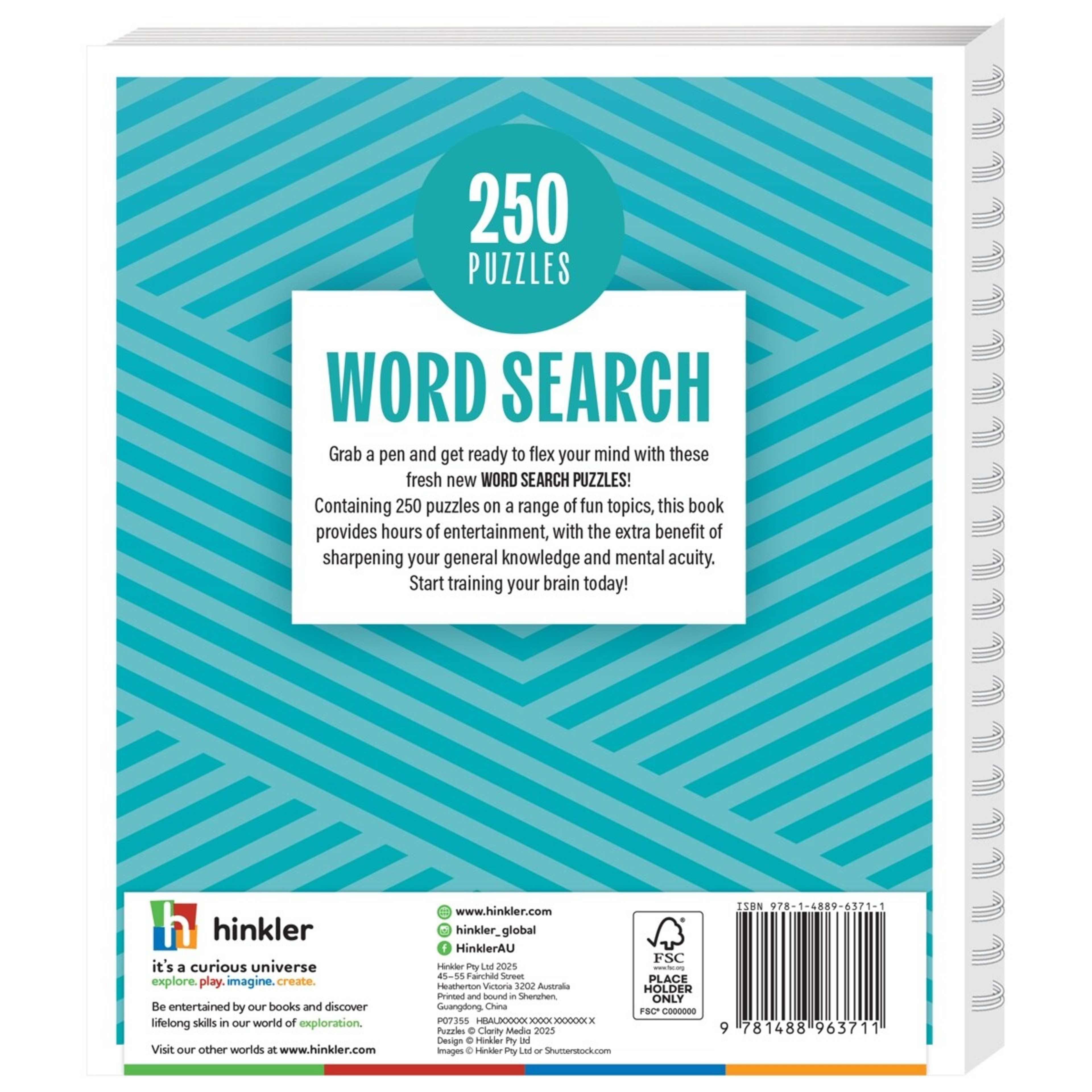 250 Puzzles: Word Search - Book - Kmart