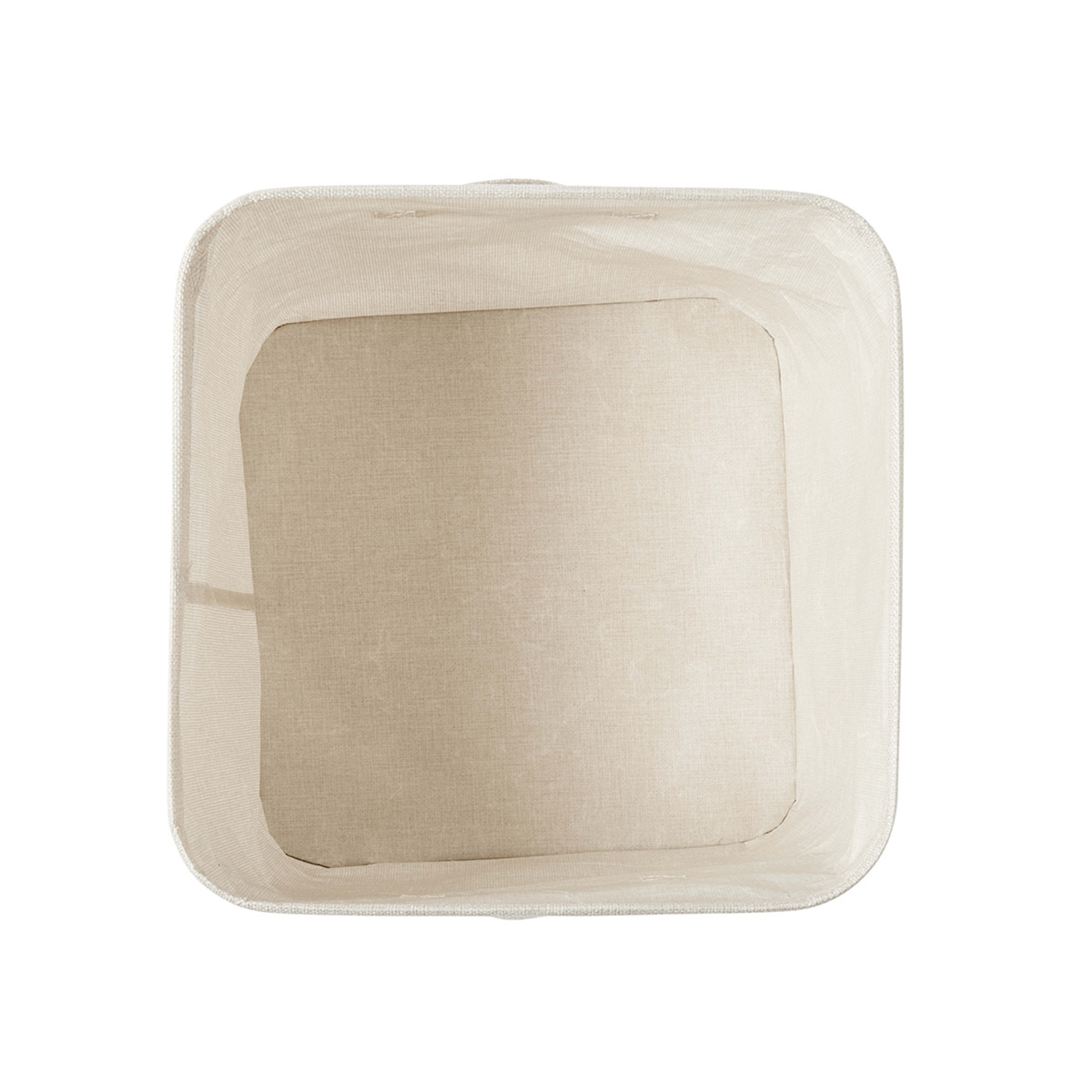 Linen Look Open Storage Box - Beige - Kmart