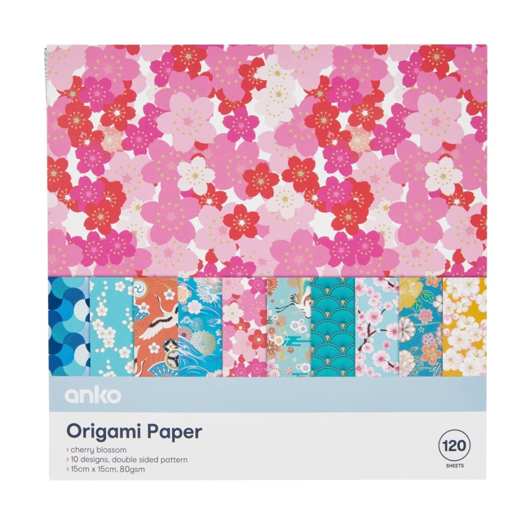 120 Piece Origami Papers - Print - Kmart