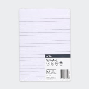 3 Pack Writing Pad - Kmart