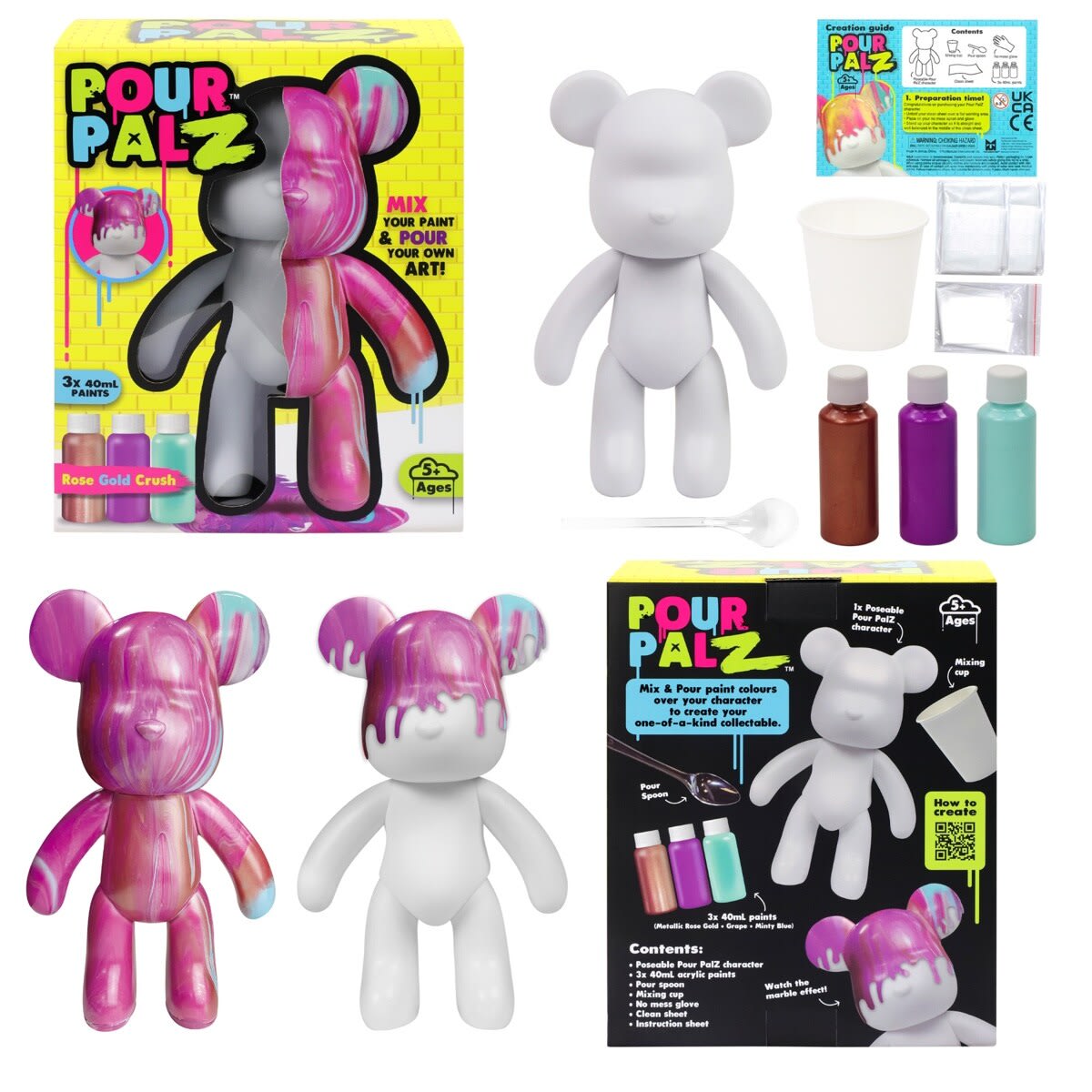 Pour Palz Large Paint Bear - Assorted - Kmart NZ