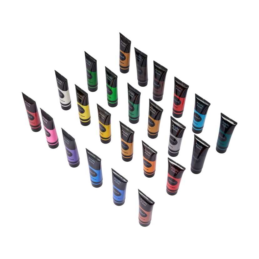 24 Pack Acrylic Paint Set - Kmart