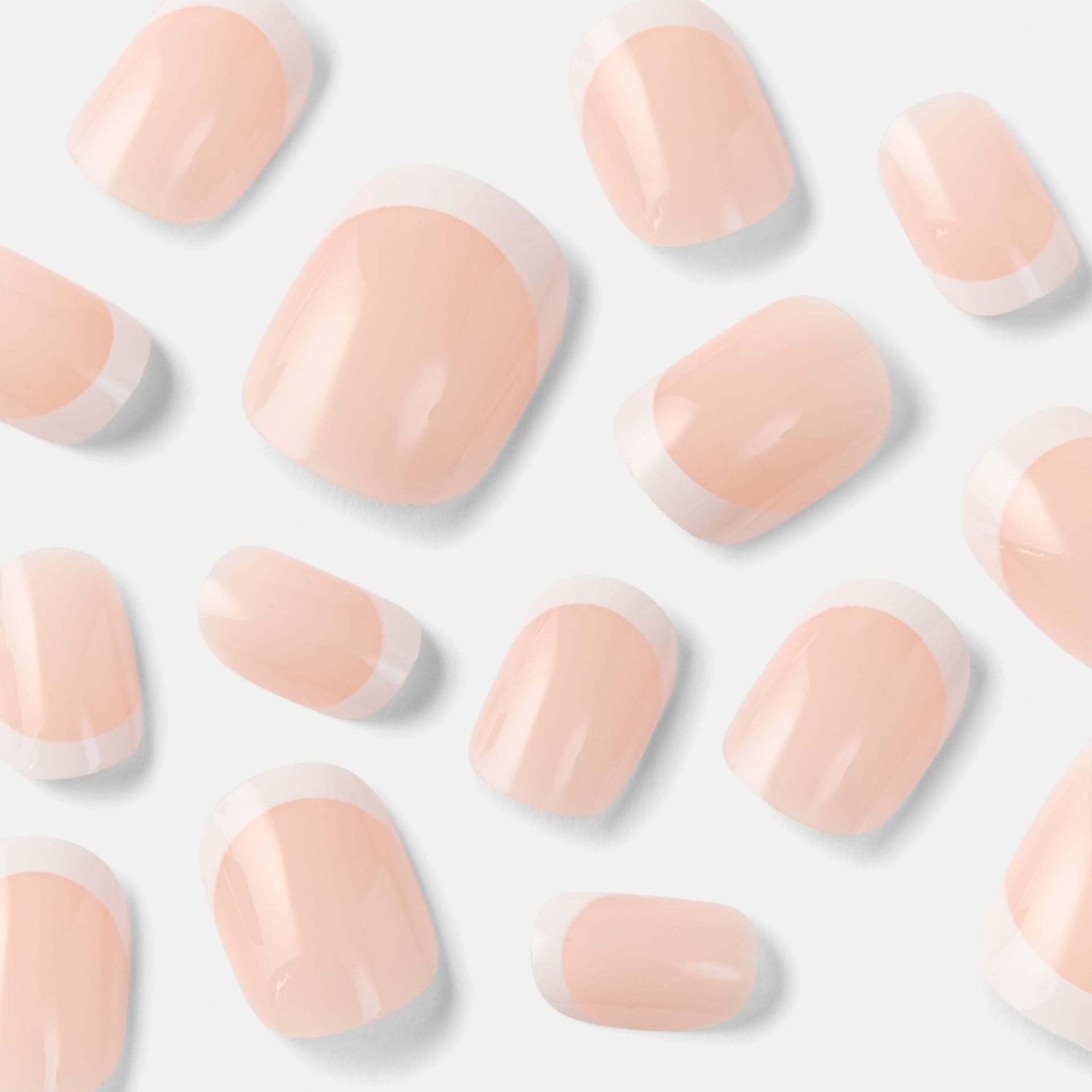 OXX Cosmetics 24 Pack Artificial Nails with Adhesive - Short Square ...