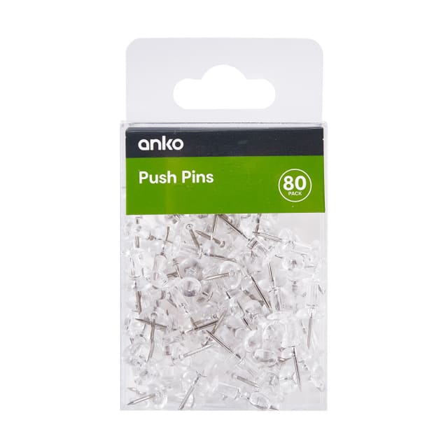 80 Pack Push Pins - Kmart