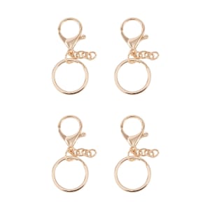 4 Pack Keyrings - Gold Look - Kmart