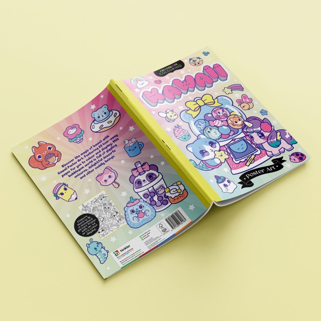Kaleidoscope Colouring Poster Art: Kawaii - Book - Kmart