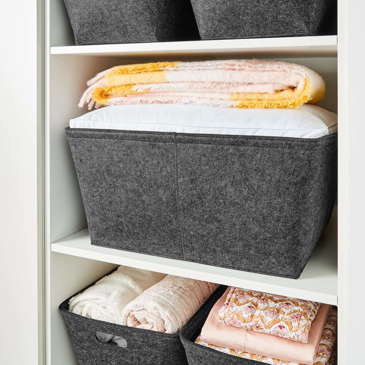 Felt Tub - Large, Charcoal - Kmart