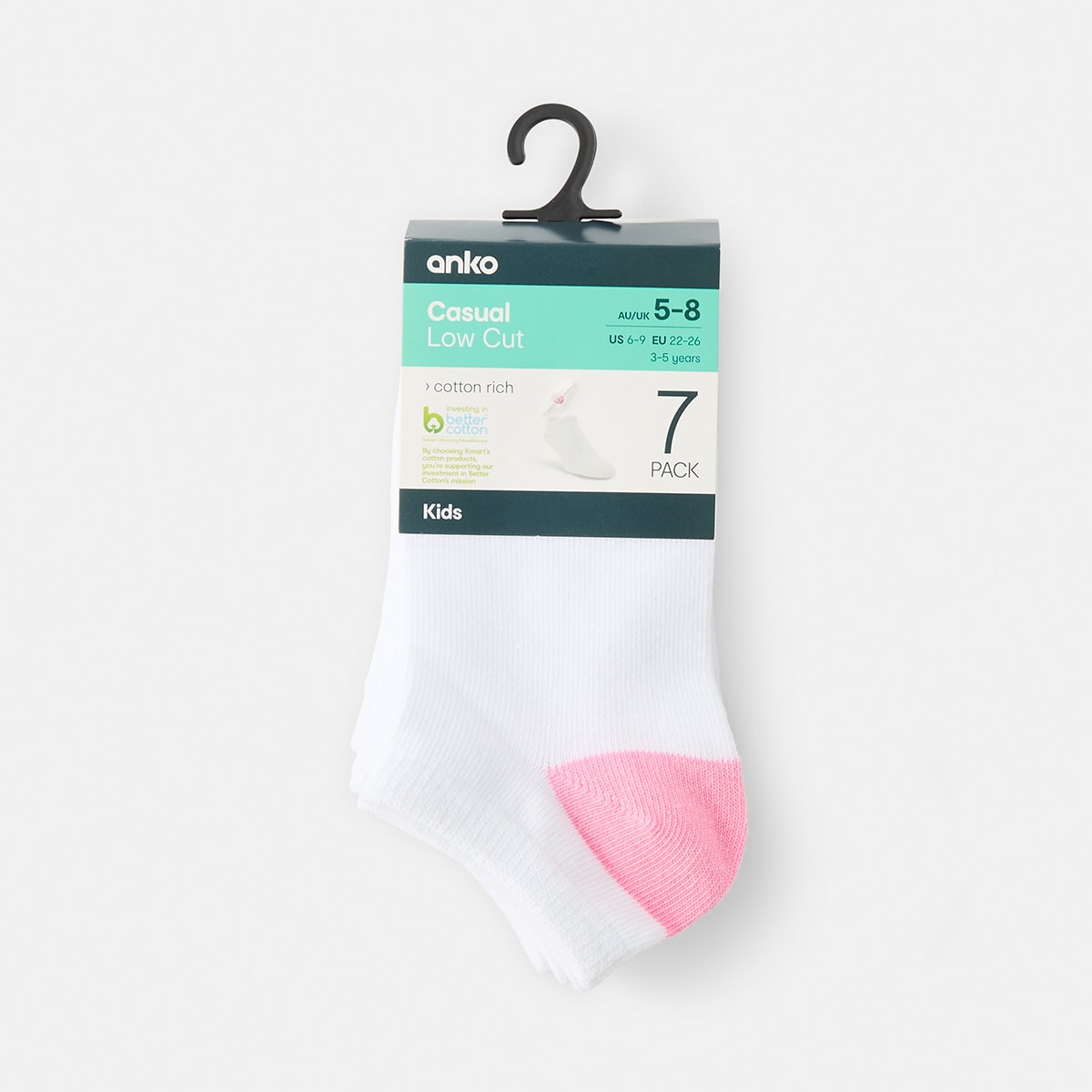 7 Pack Low Cut Socks - Kmart NZ