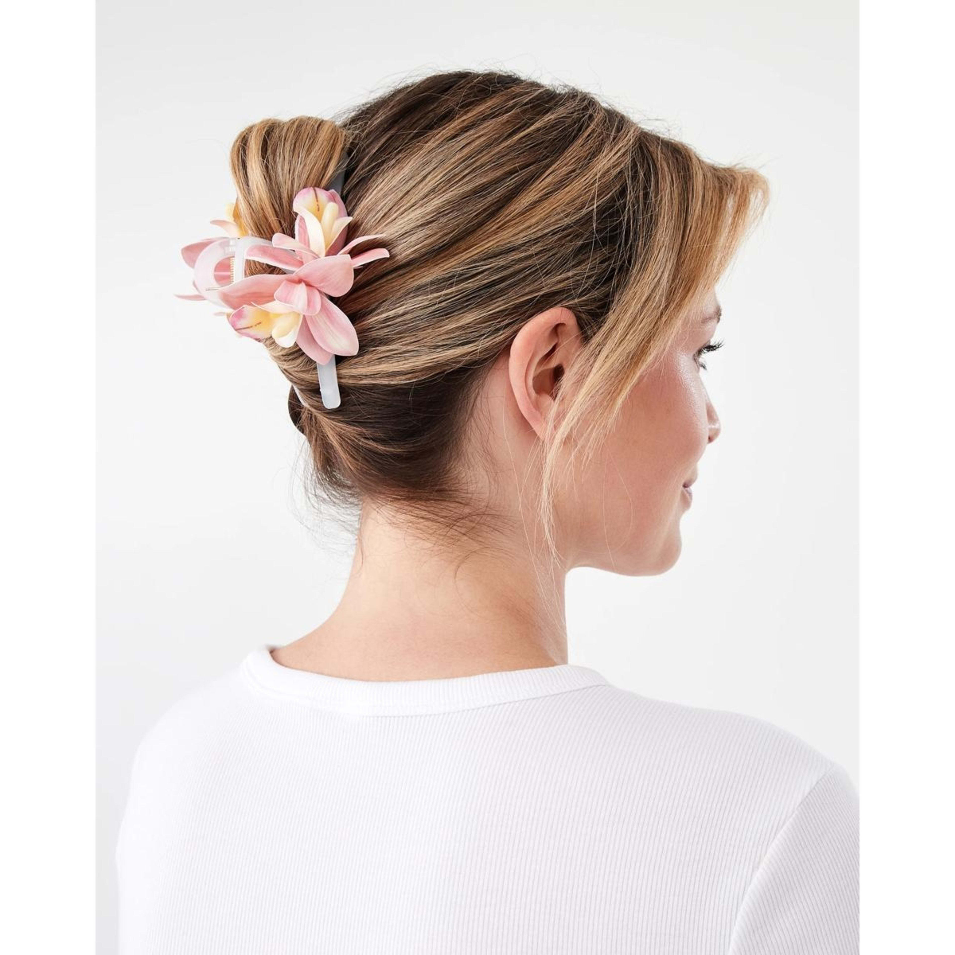 Pink Orchid Cluster Claw Hair Clip - Kmart