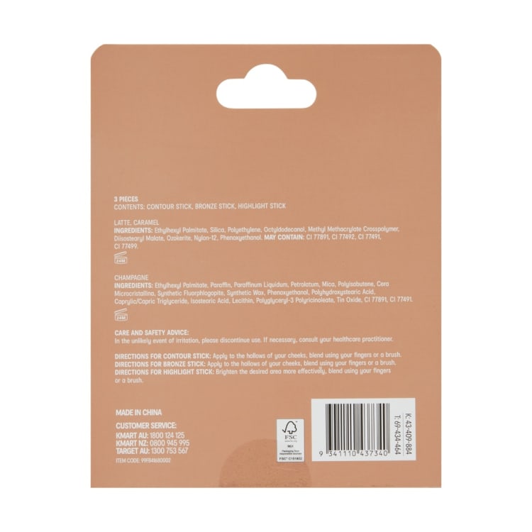 OXX Cosmetics 3 Piece Mini Contour Kit - Latte, Champagne and Caramel ...