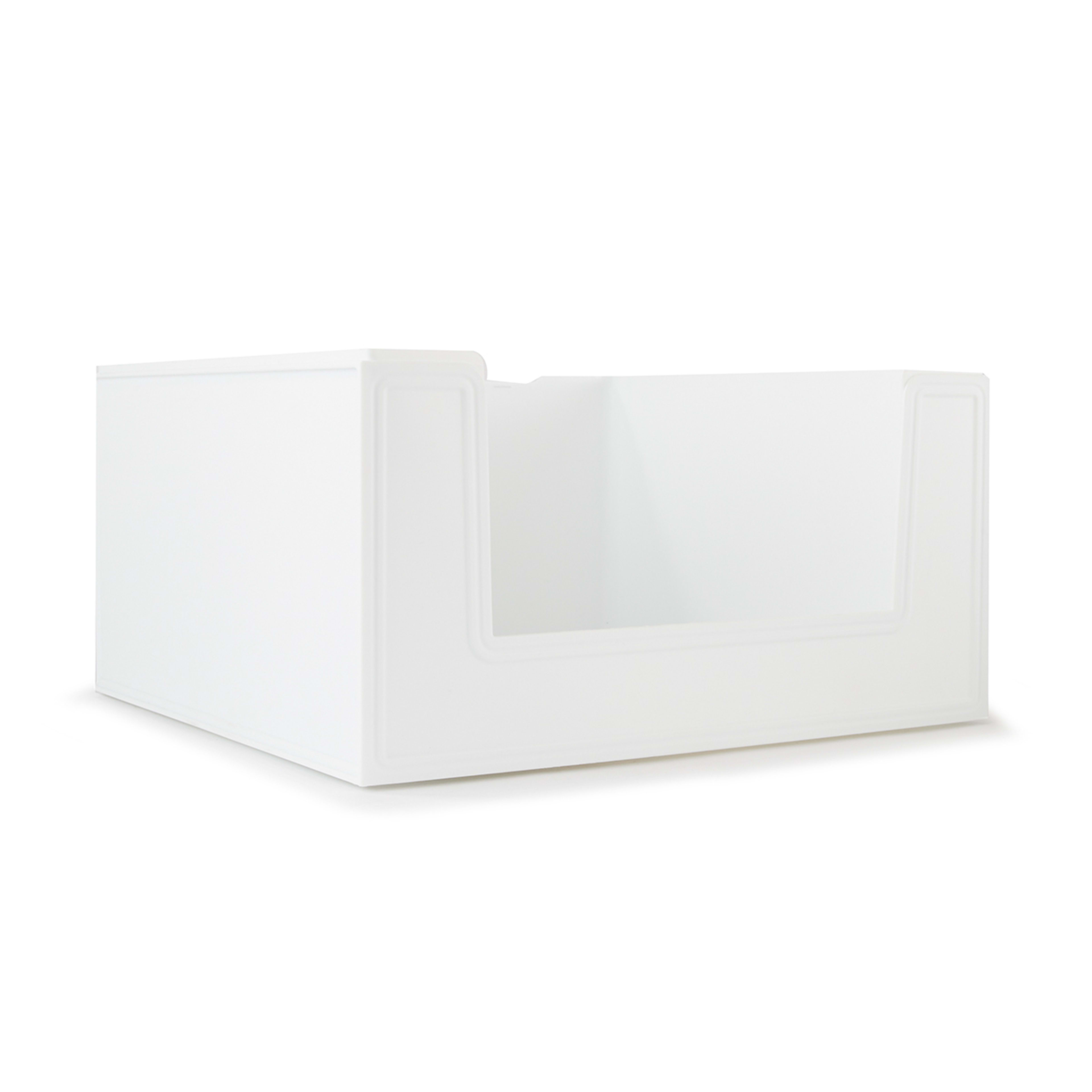 28.5L Modular Open Front Stackable Bin - White - Kmart