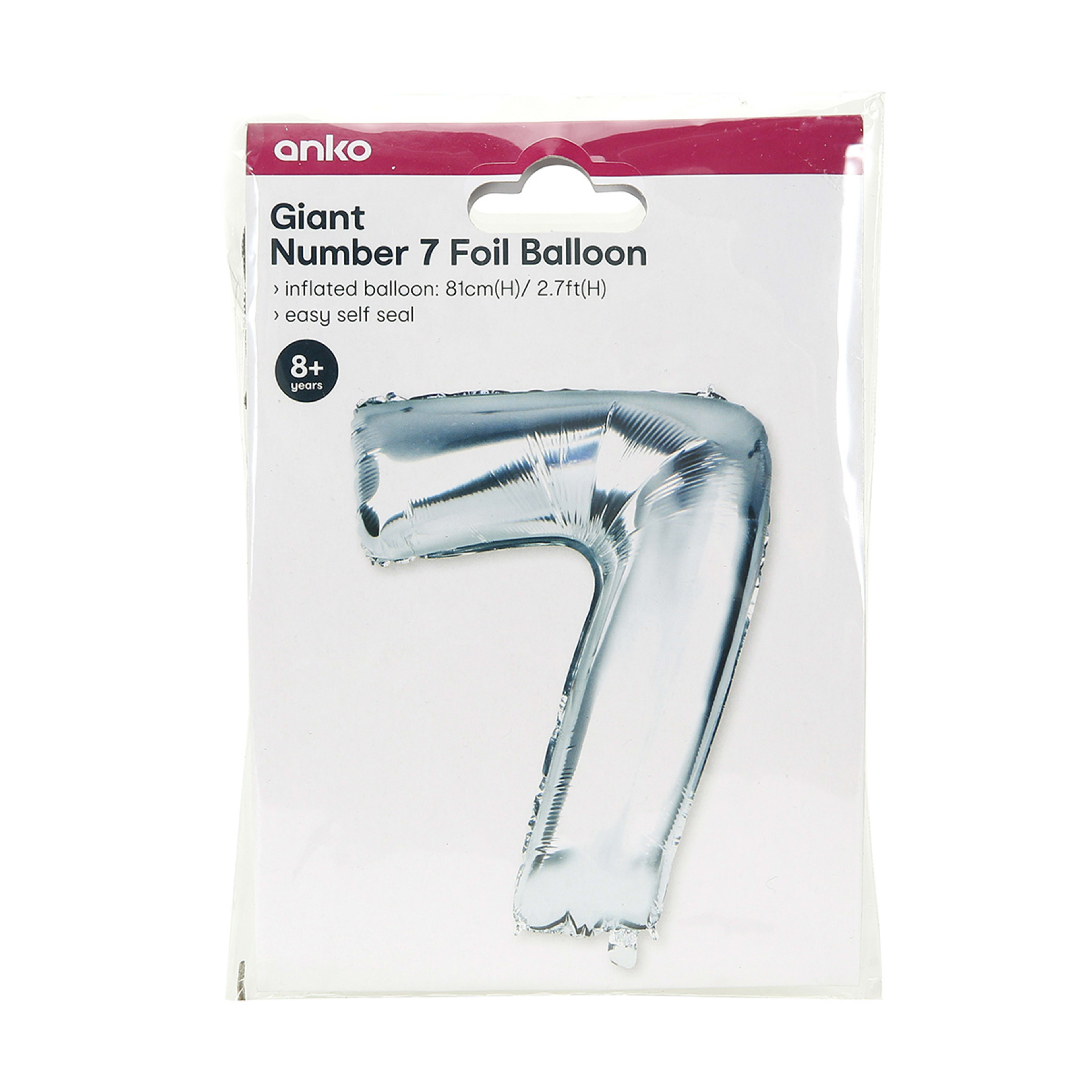 Giant Number 7 Foil Balloon - Kmart