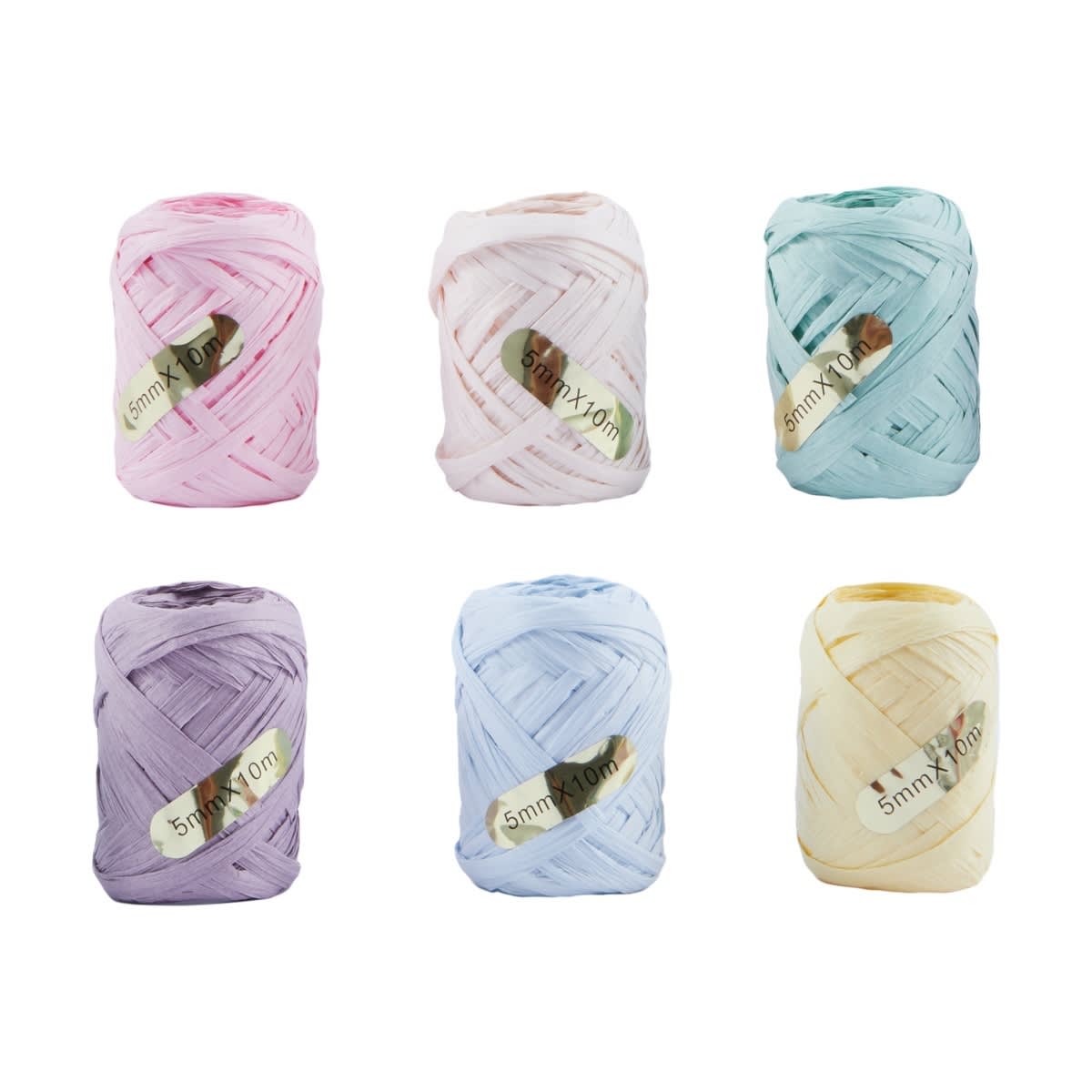 6 Piece Paper Ribbons - Pastel - Kmart