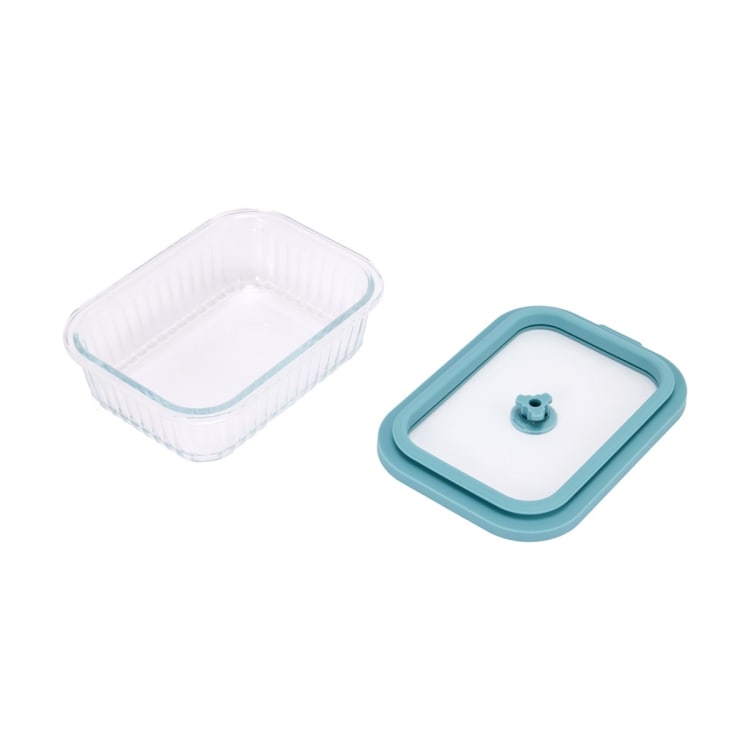 600ml Ribbed Glass Container - Kmart