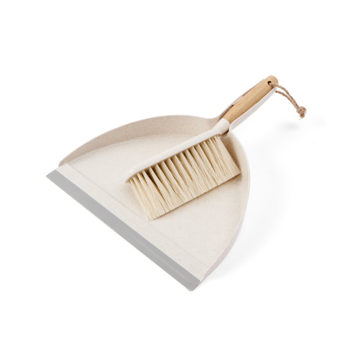 Bamboo Handle Dustpan and Brush - White - Kmart