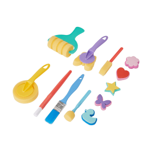 12 Piece Sponge Brush and Stamp Set - Kmart