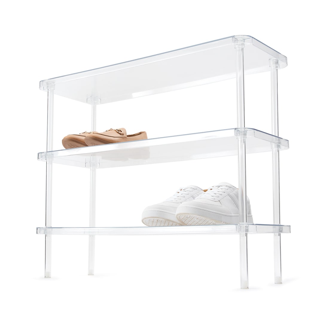 3 Tier Clear Shoe Rack - Kmart
