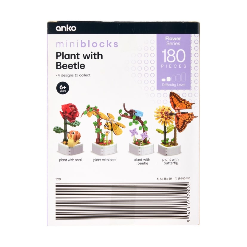 Mini Blocks Flower Series: Plant with Insect - Assorted - Kmart