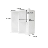 4 Cube Display Storage Unit - White - Kmart