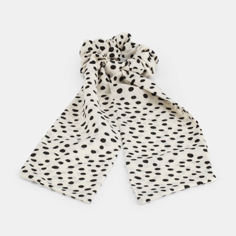 Linen Hair Scrunchie Scarf - Spots - Kmart