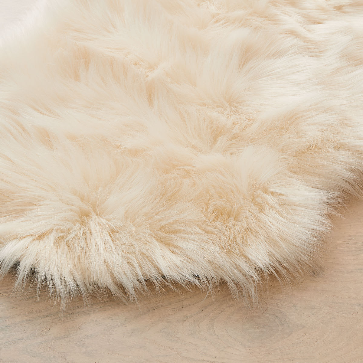 Cream Faux Fur Mat - Kmart