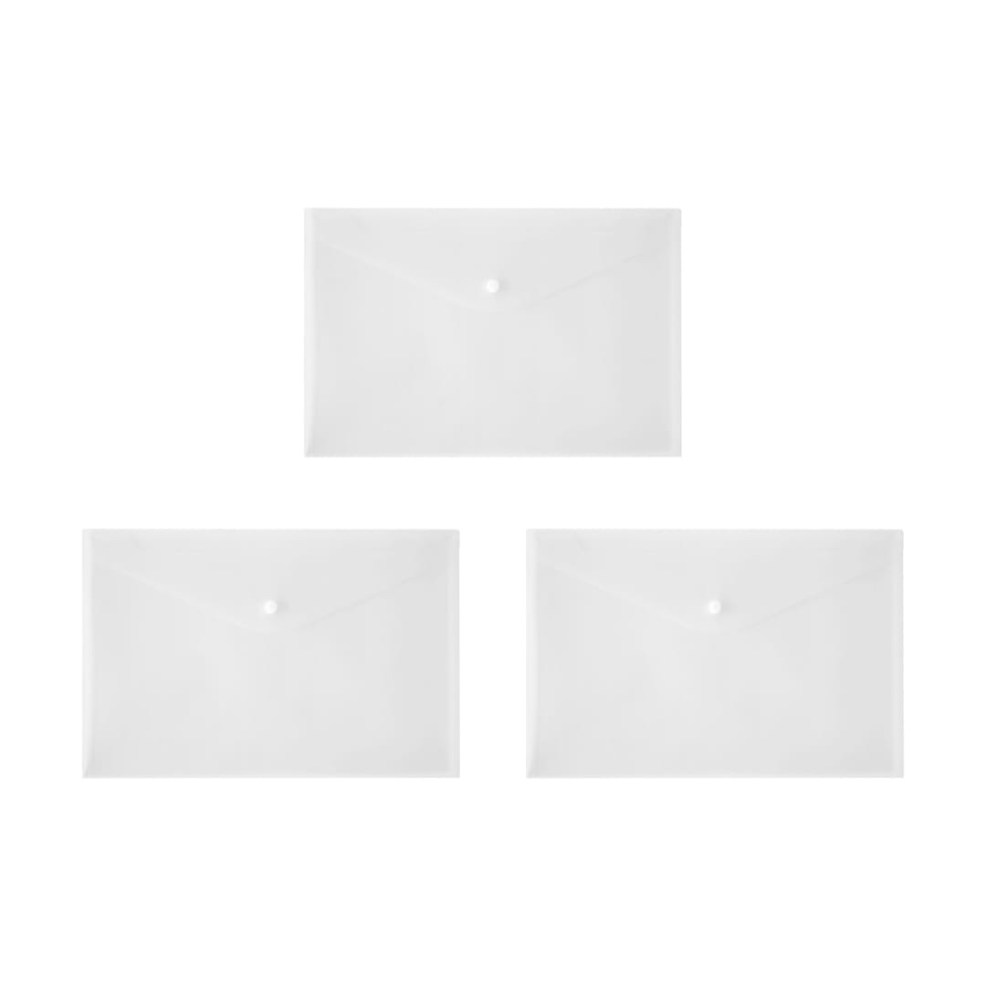 3 Pack Button Document Wallet - Kmart