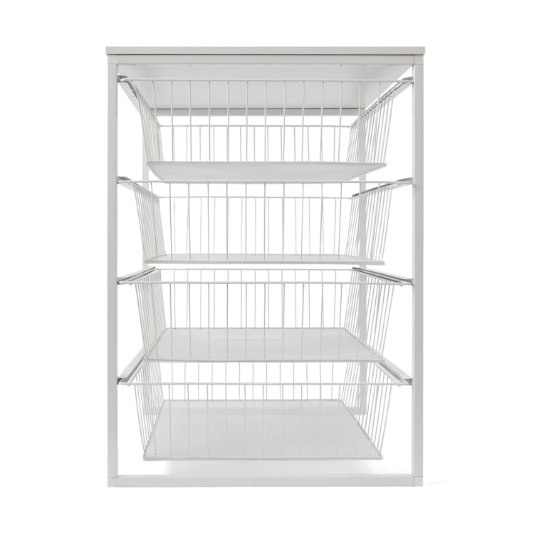 Mesh and Wire 4 Drawer Unit - White - Kmart NZ