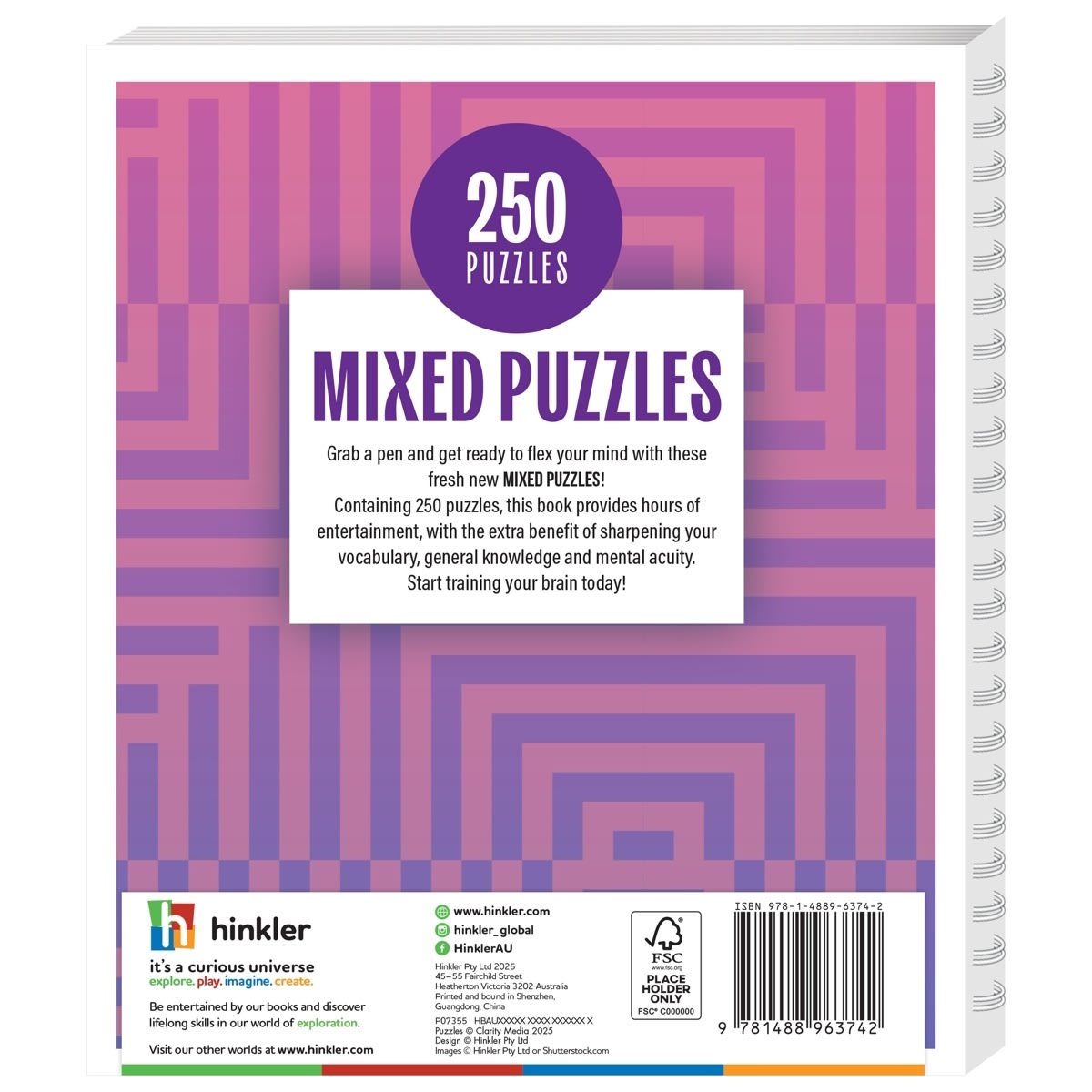 250 Puzzles: Mixed Puzzles - Book - Kmart