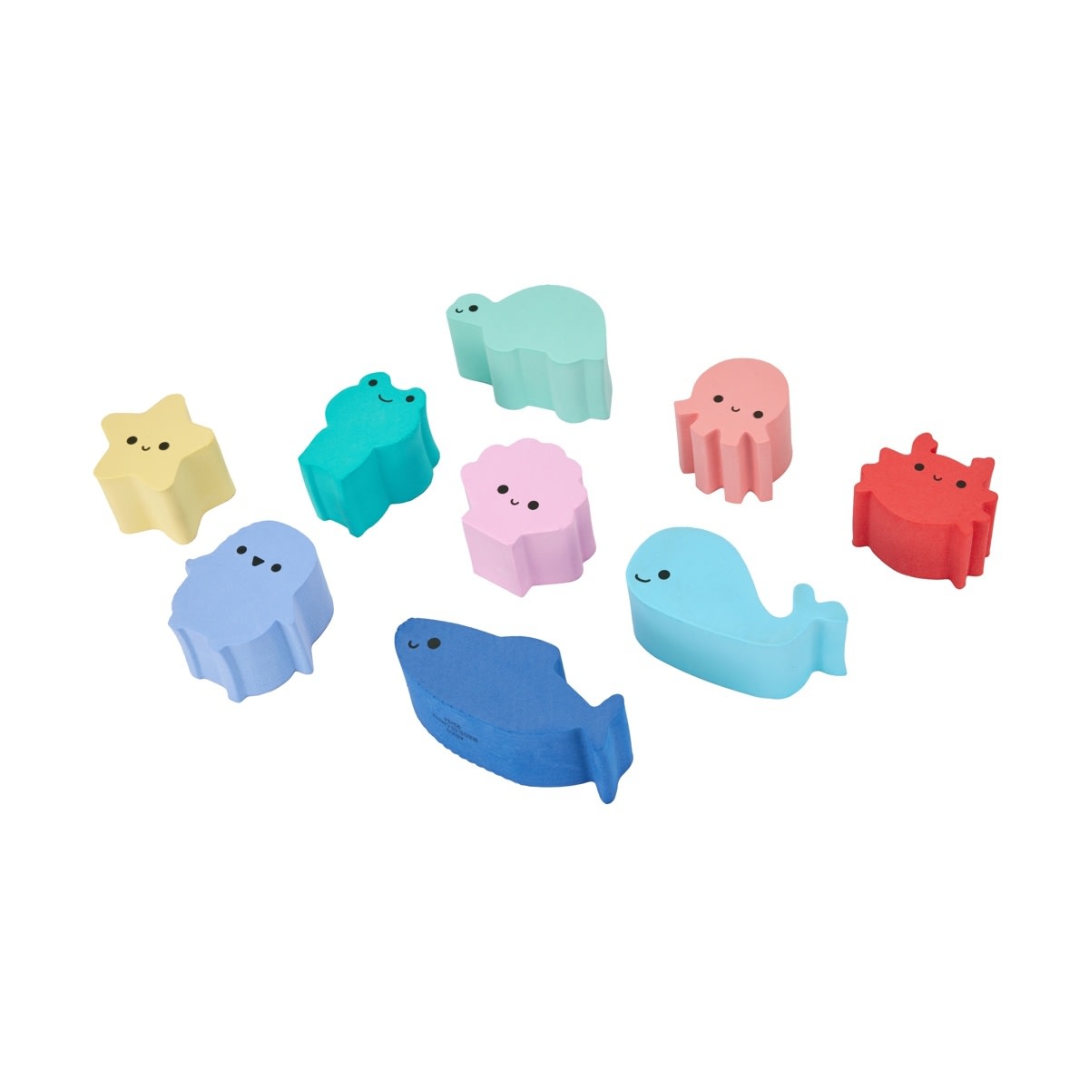 9 Piece Floating Bath Animal Blocks - Kmart