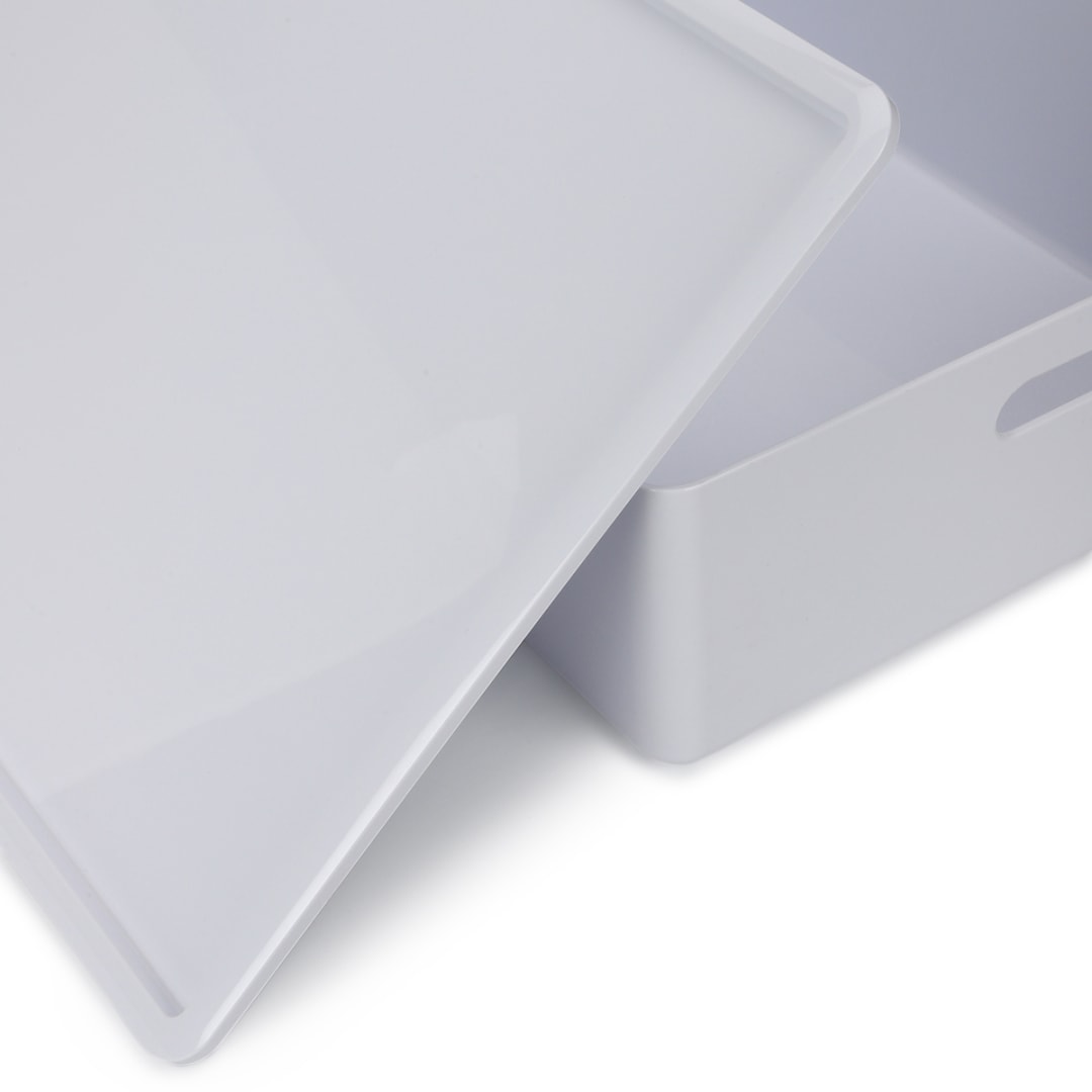 26L Smooth and Shiny Plastic Tub - White - Kmart