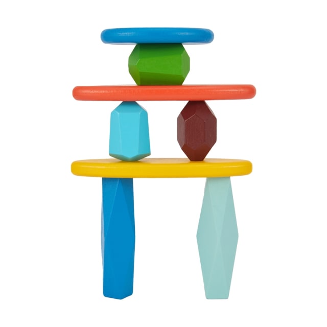 Wooden Stacking Stones Game - Kmart