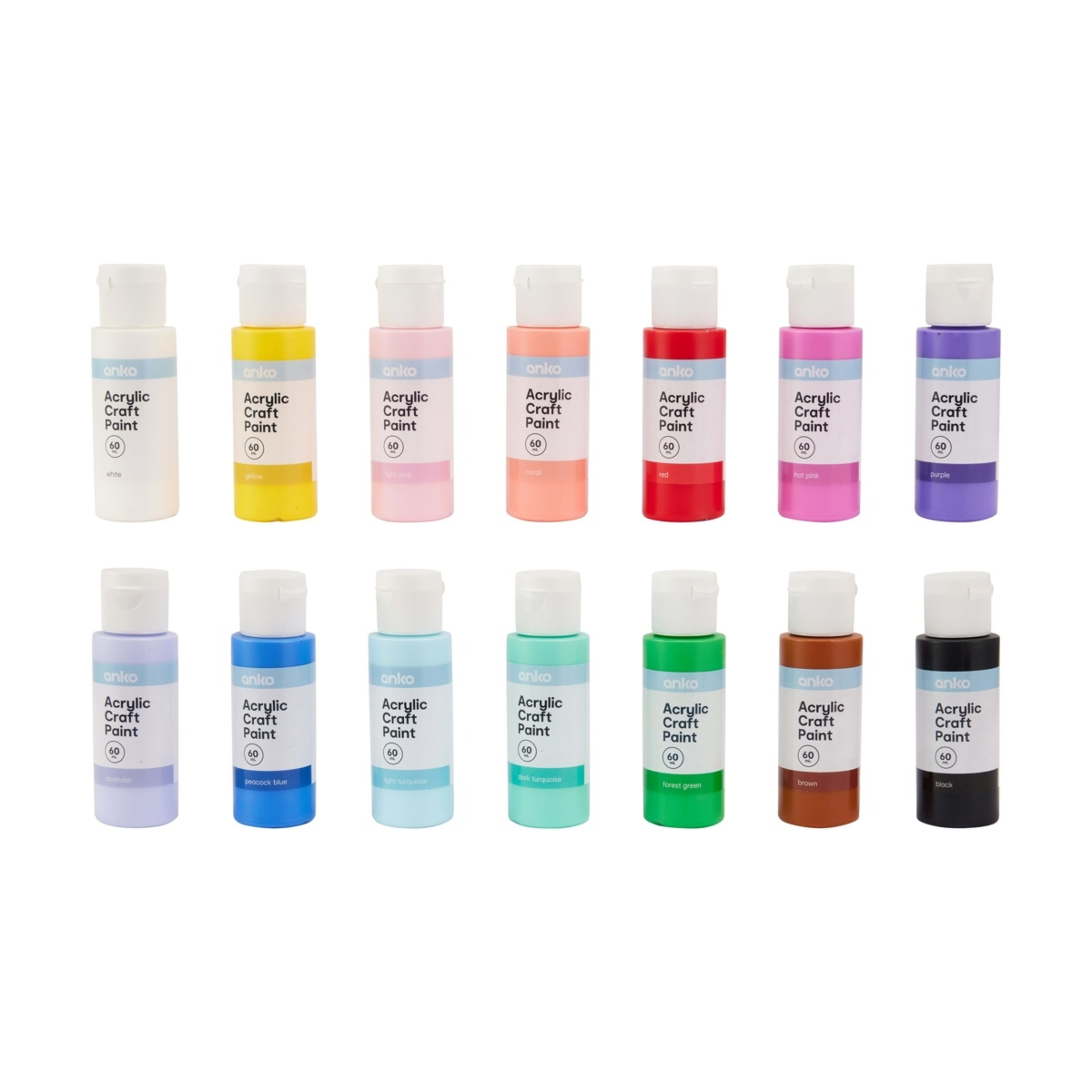 14 Pack Acrylic Craft Paint Set - Kmart