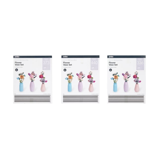 Mini Blocks Flower Series: Flower Vase Set - Assorted - Kmart NZ