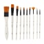 10 Piece Paint Brush Set in Wallet - Kmart