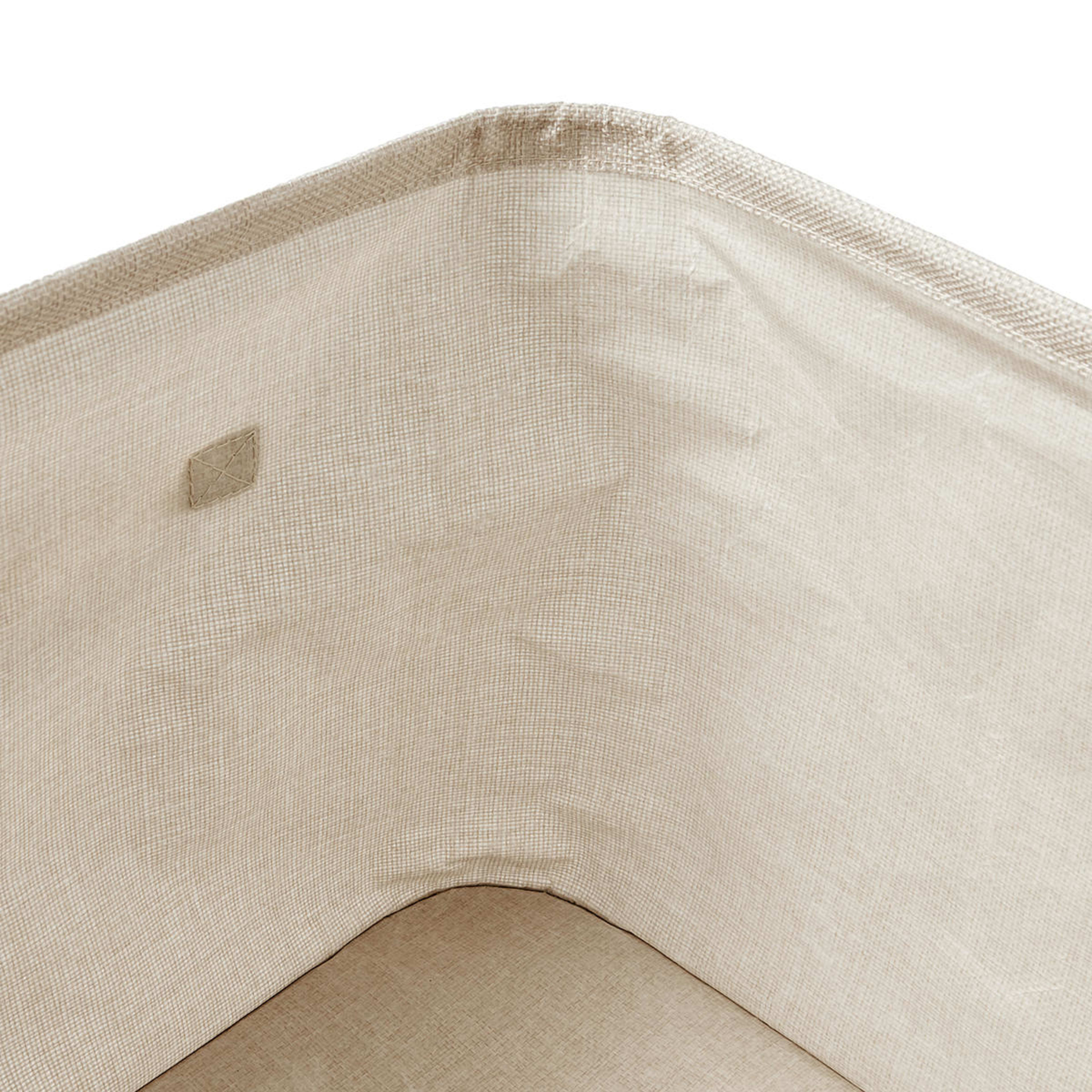 Linen Look Open Storage Box - Beige - Kmart