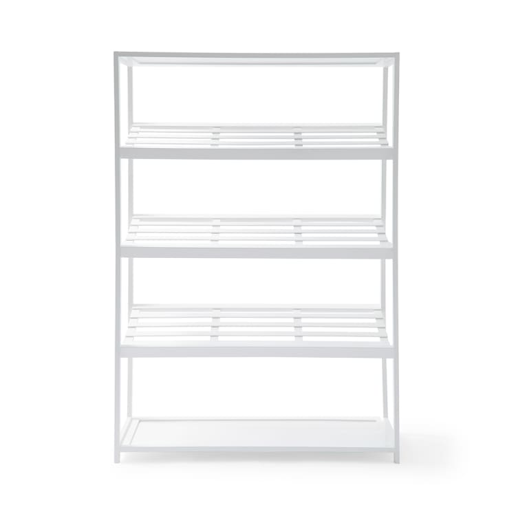 5 Tier White Bamboo Shoe Rack - Kmart
