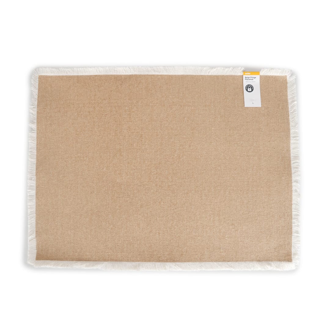 Beige Fringe Placemat - Kmart