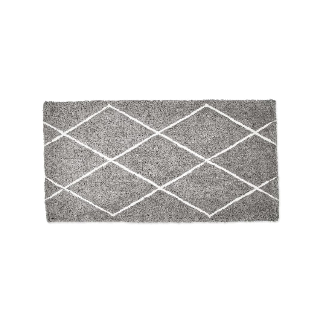 Trellis Rug - Grey, Small - 140cm x 70cm - Kmart