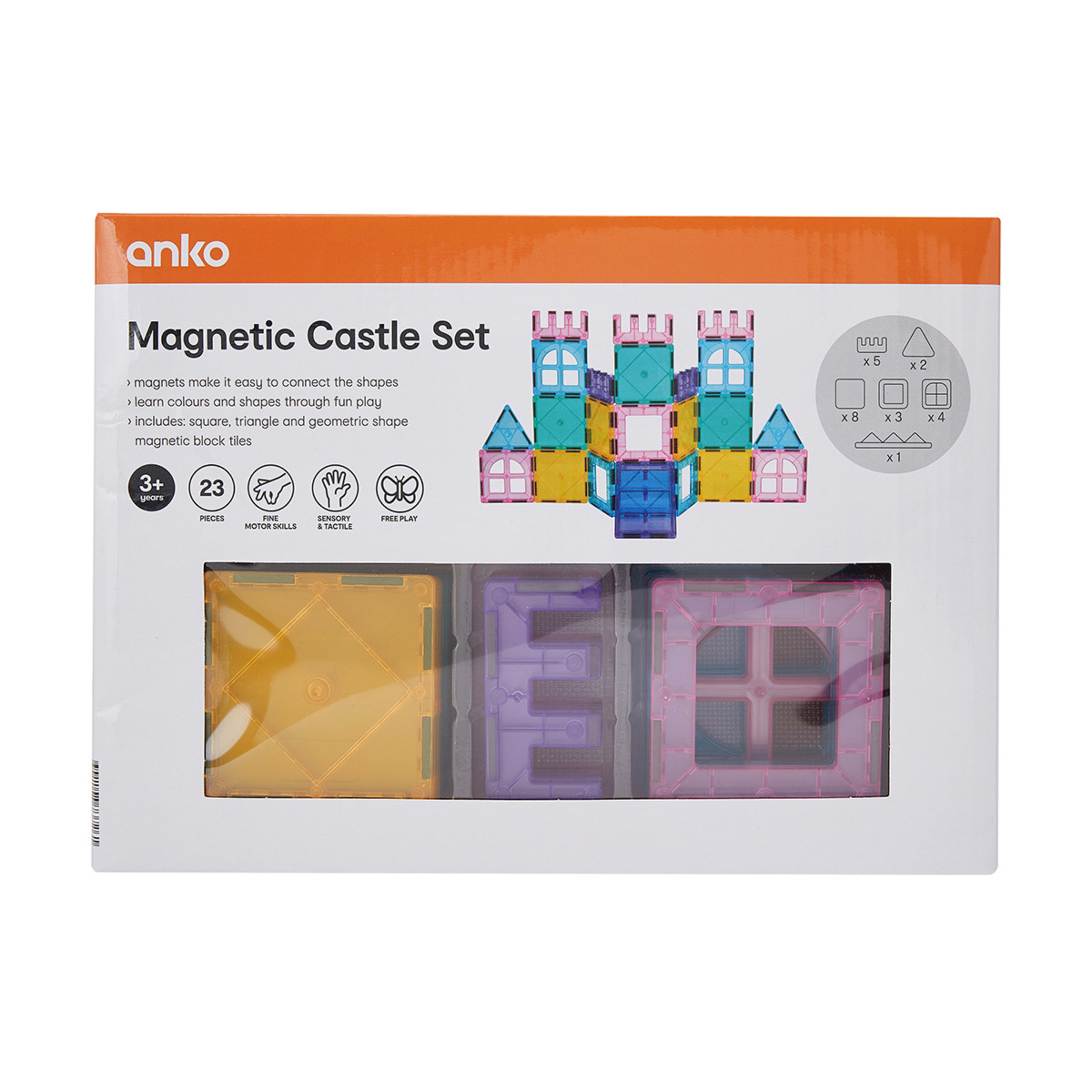 23 Piece Magnetic Castle Set - Kmart