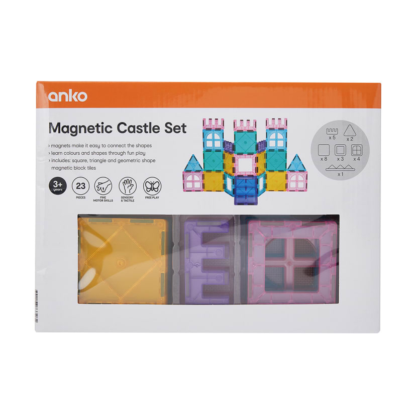 23 Piece Magnetic Castle Set - Kmart