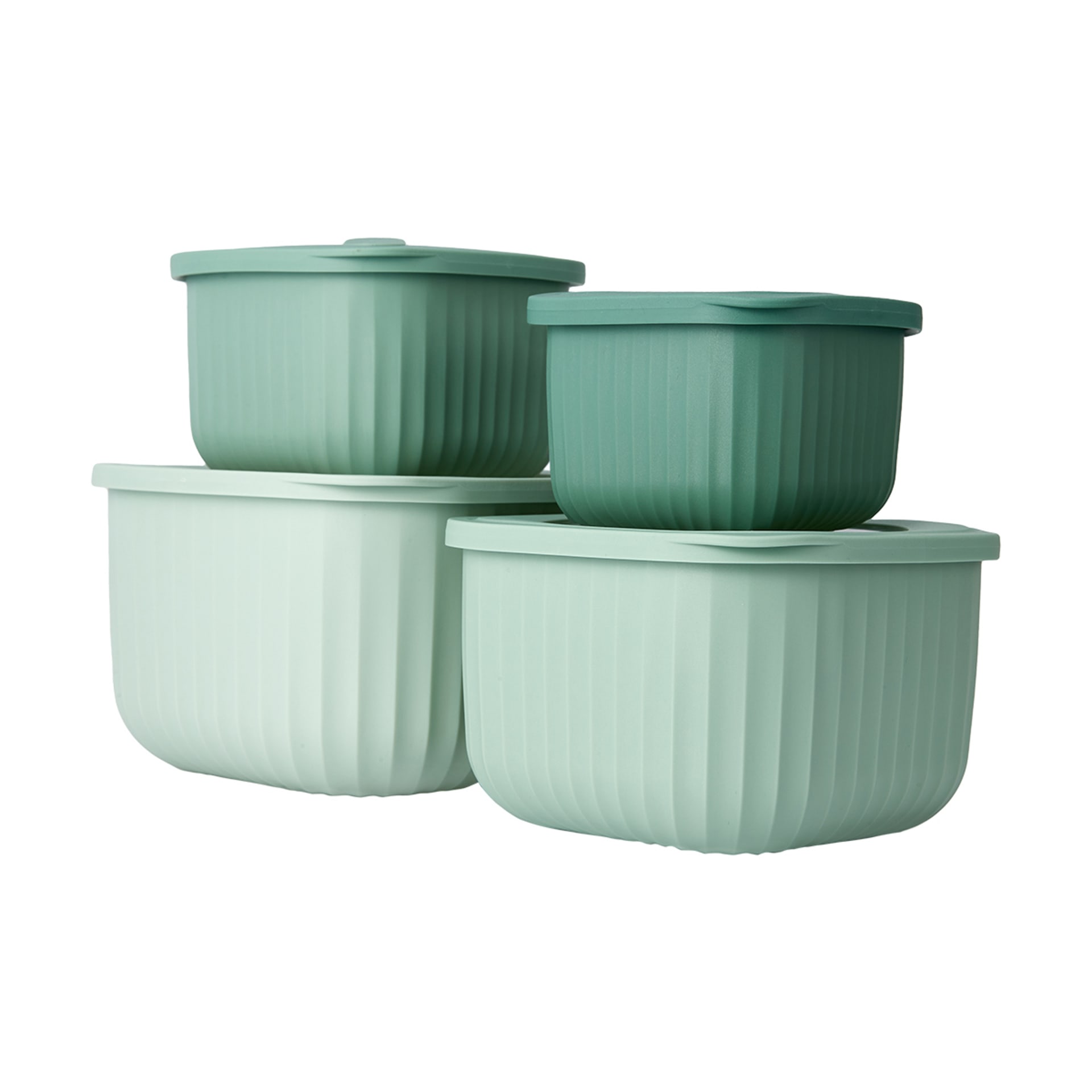4 Piece Square Nested Food Storage Set - Green - Kmart