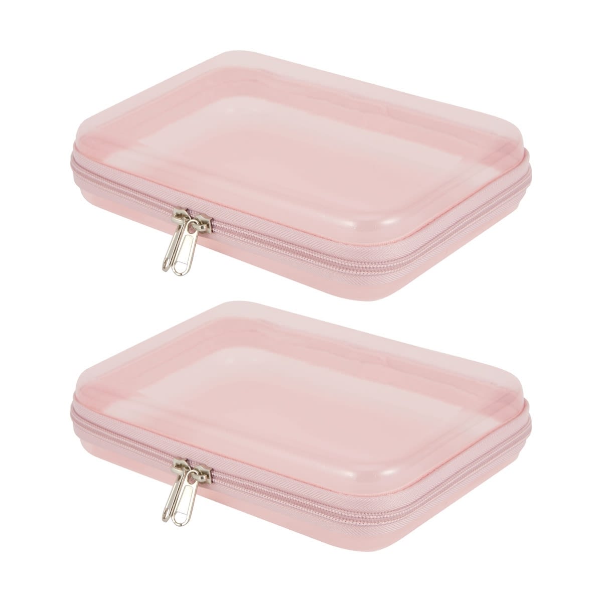 2 Pack Clear Packing Cubes - Pink - Kmart NZ