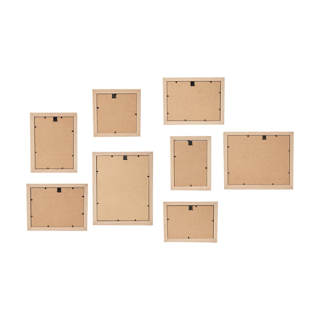 8 Piece Wall Photo Frame Set - Oak - Kmart