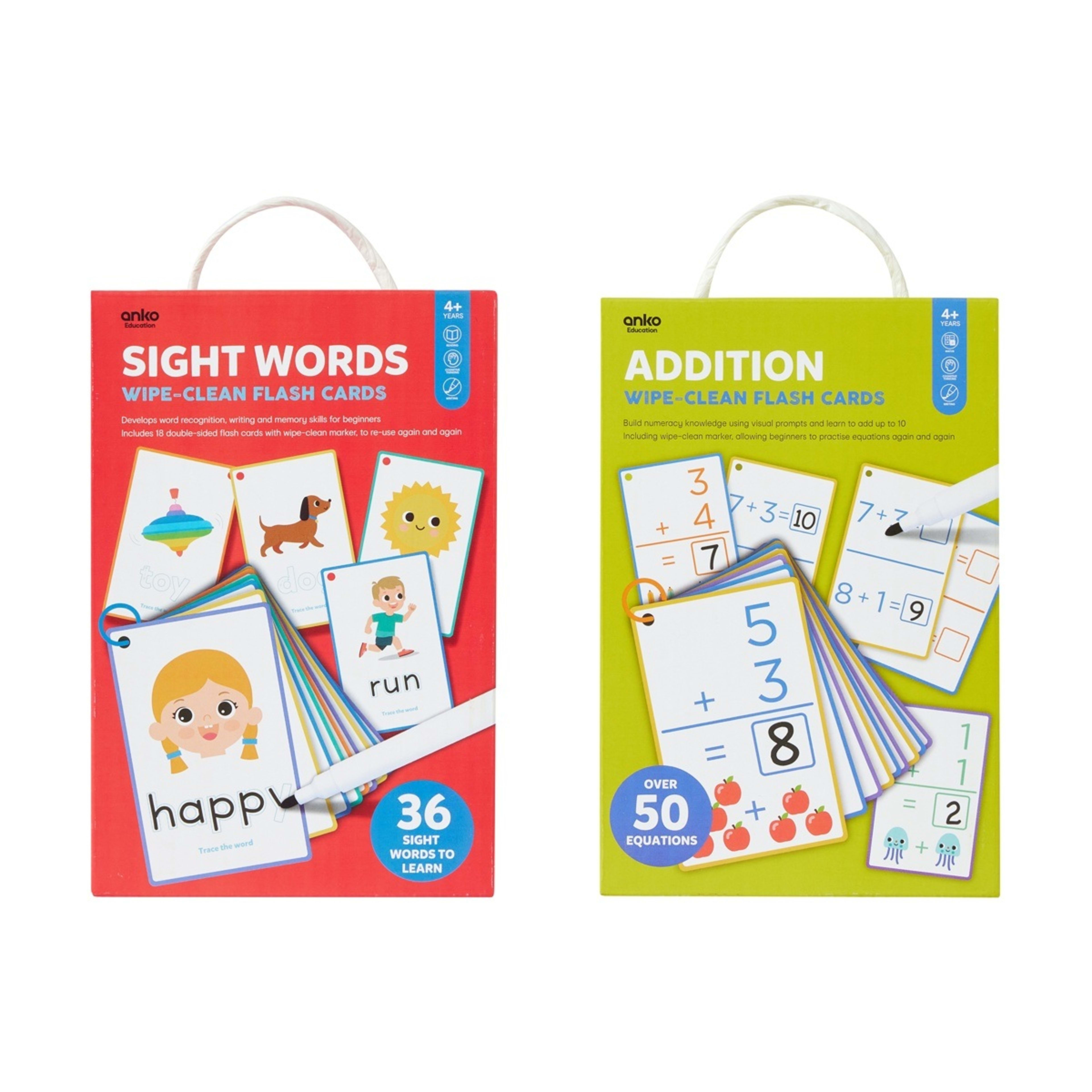 Wipe-Clean Flash Cards - Assorted - Kmart