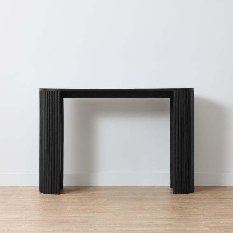 Ribbed Console Table - Black - Kmart