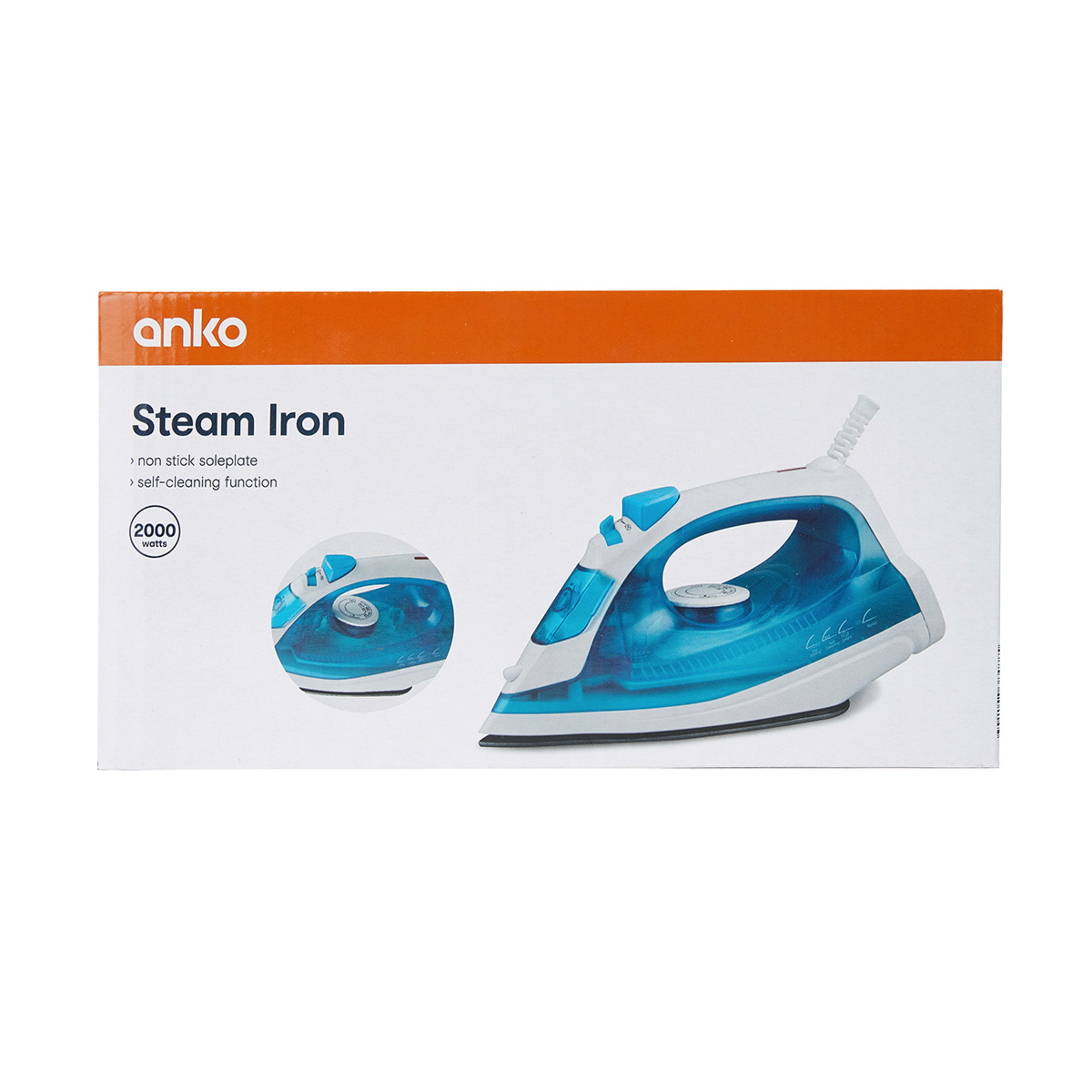 2000W Steam Iron - Blue - Kmart