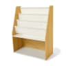 Oak Look and White Book Holder with Organiser - Kmart