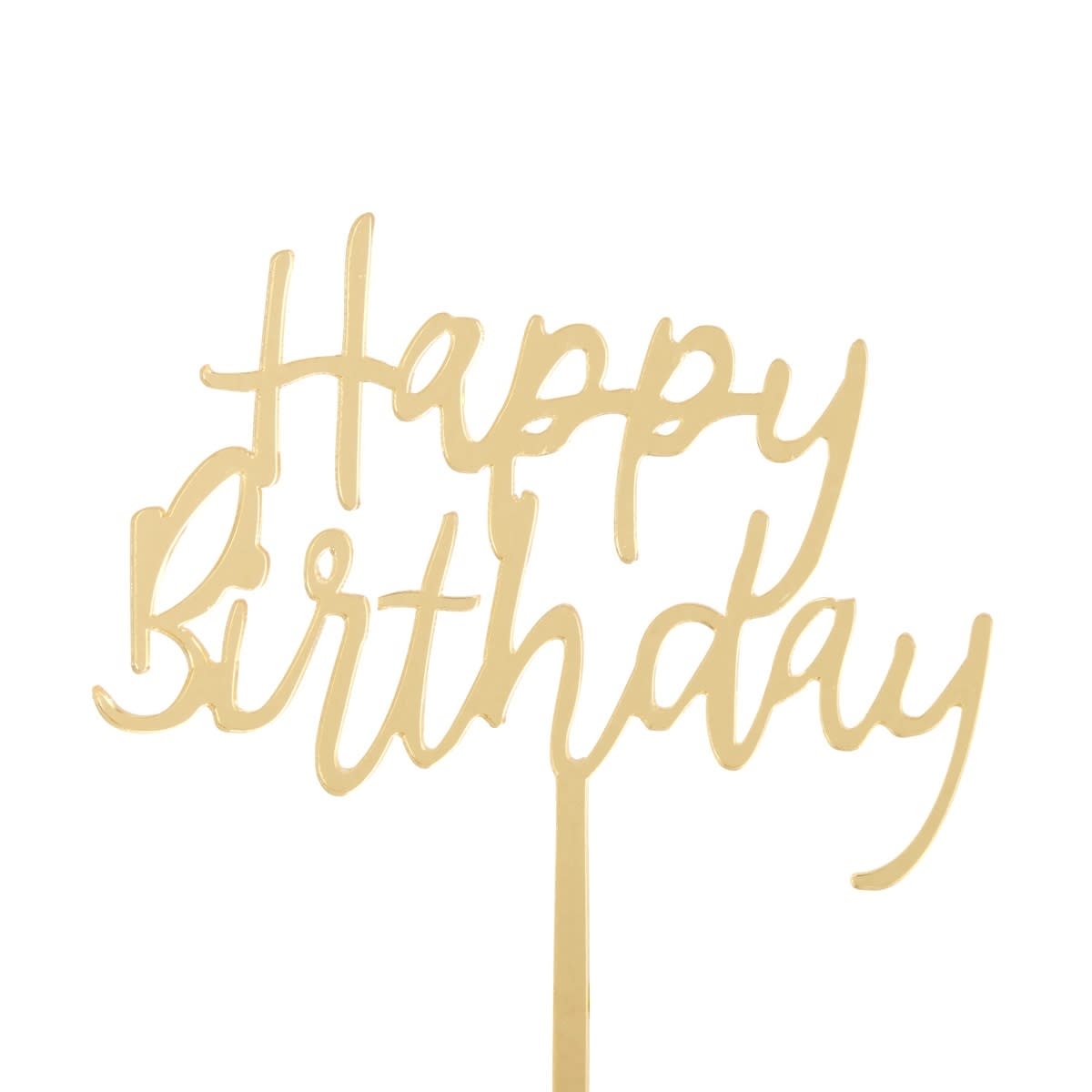 Gold Look Happy Birthday Cake Topper - Kmart