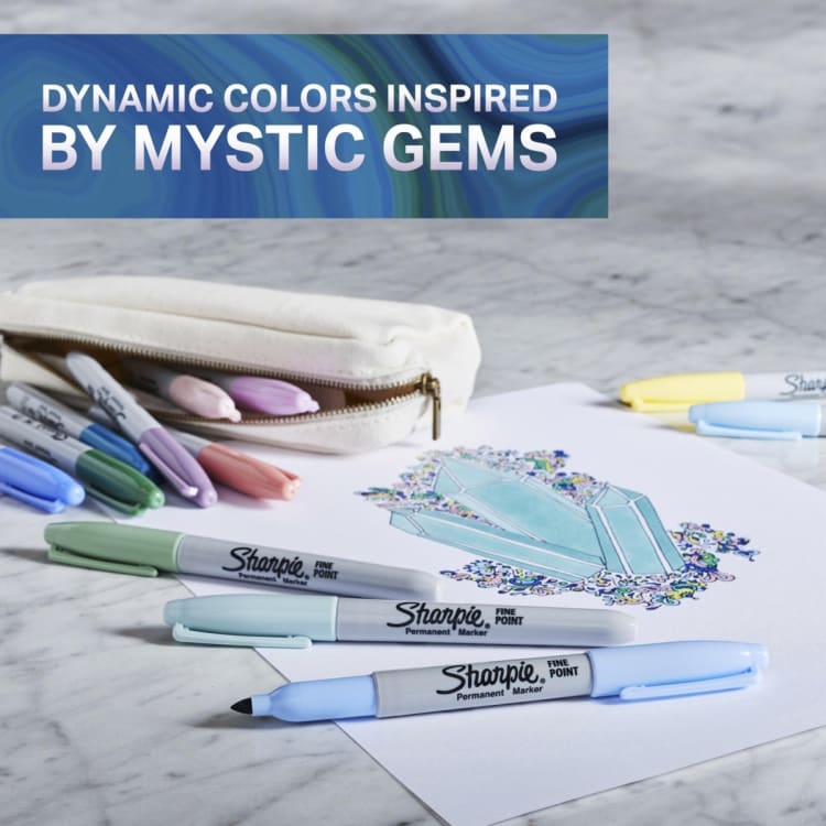 12 Pack Sharpie Mystic Gem Special Edition Fine Point Permanent Markers ...